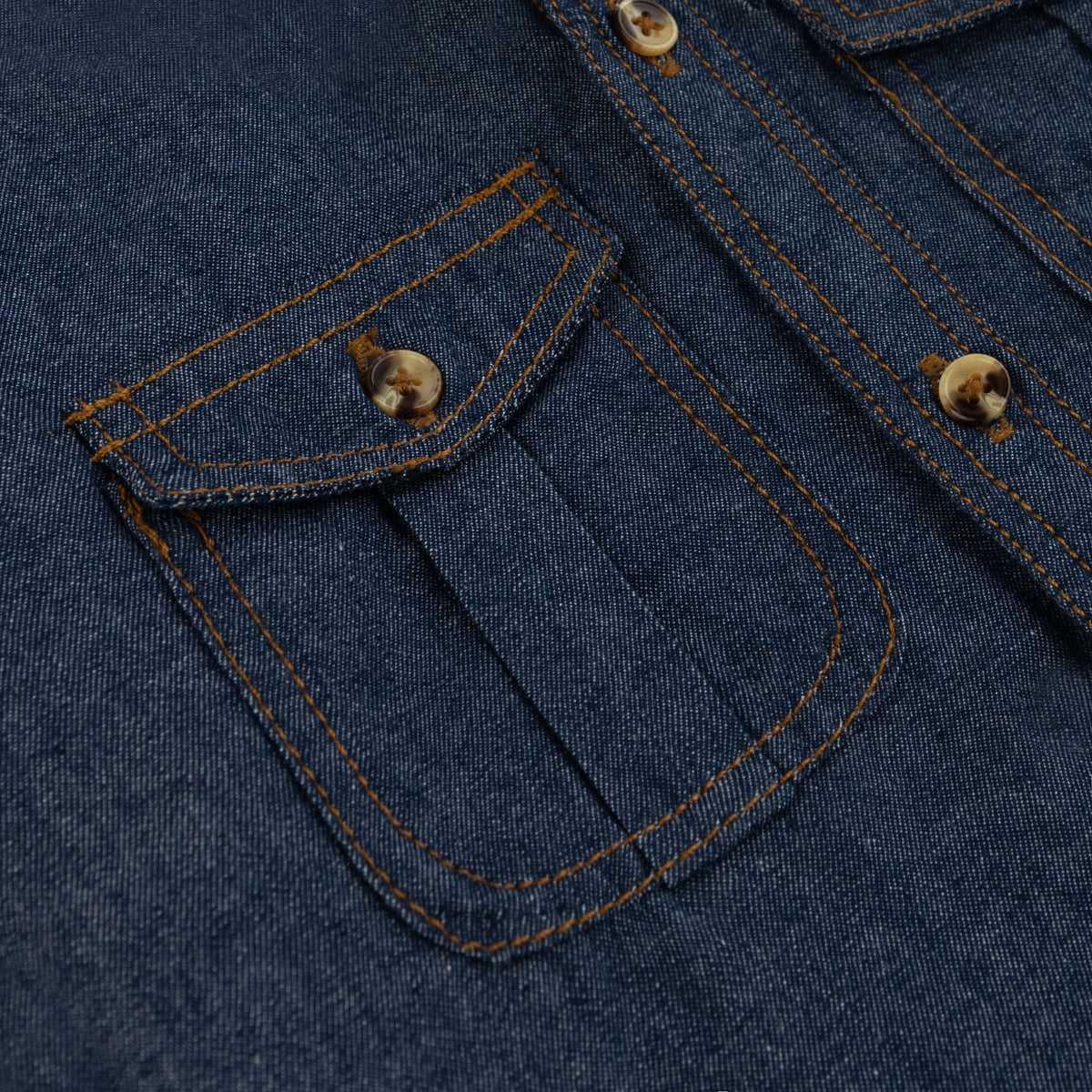 Solid Blue Denim Shirt – cocobee