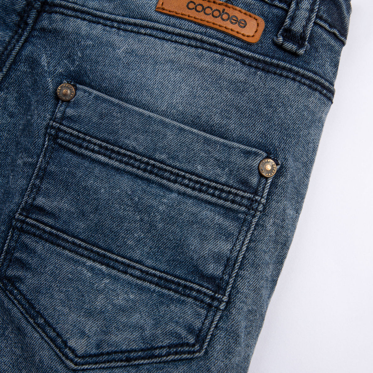 Stretchy Blue Skinny-Fit Denim – cocobee