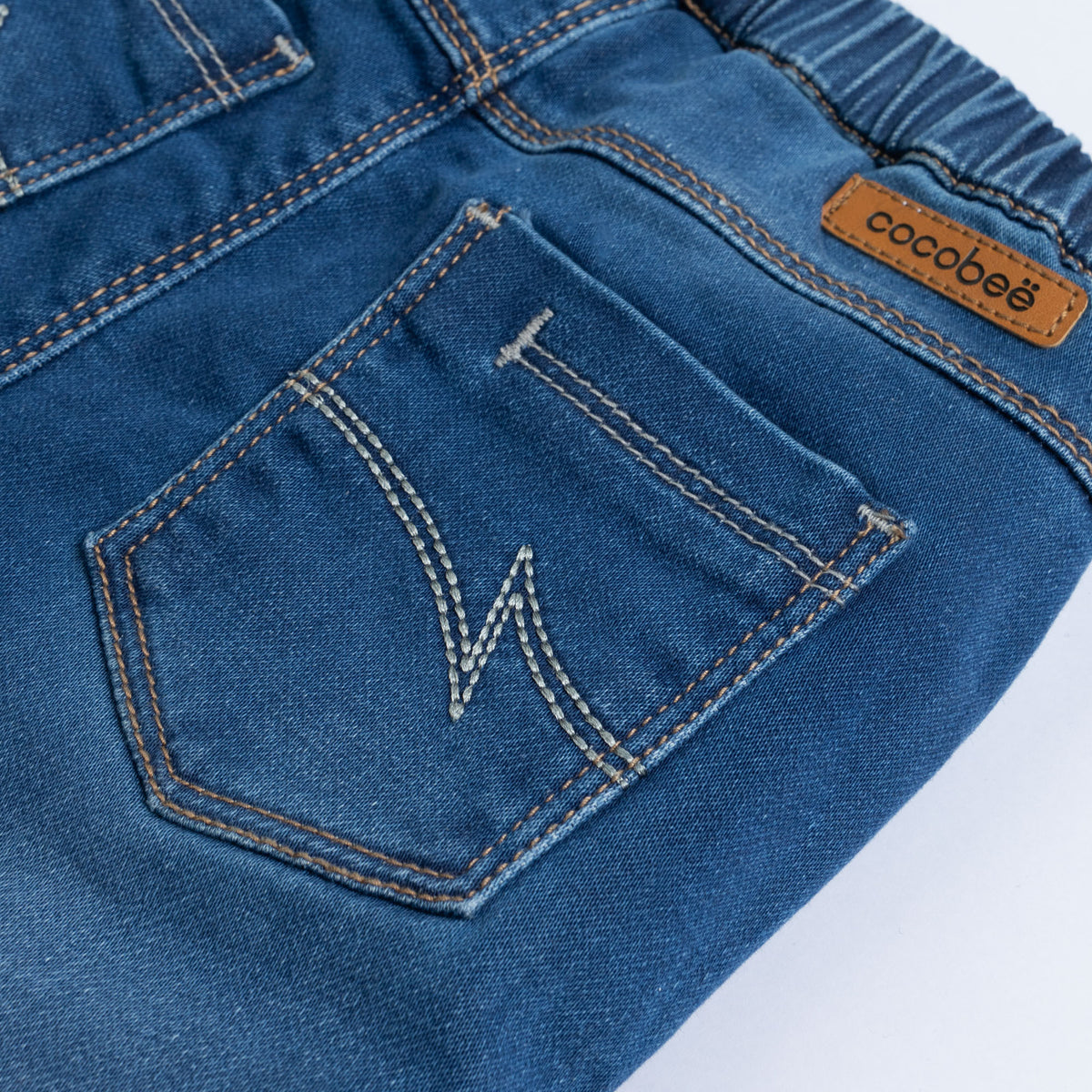 Elasticated Buttoned Denim Pant – cocobee