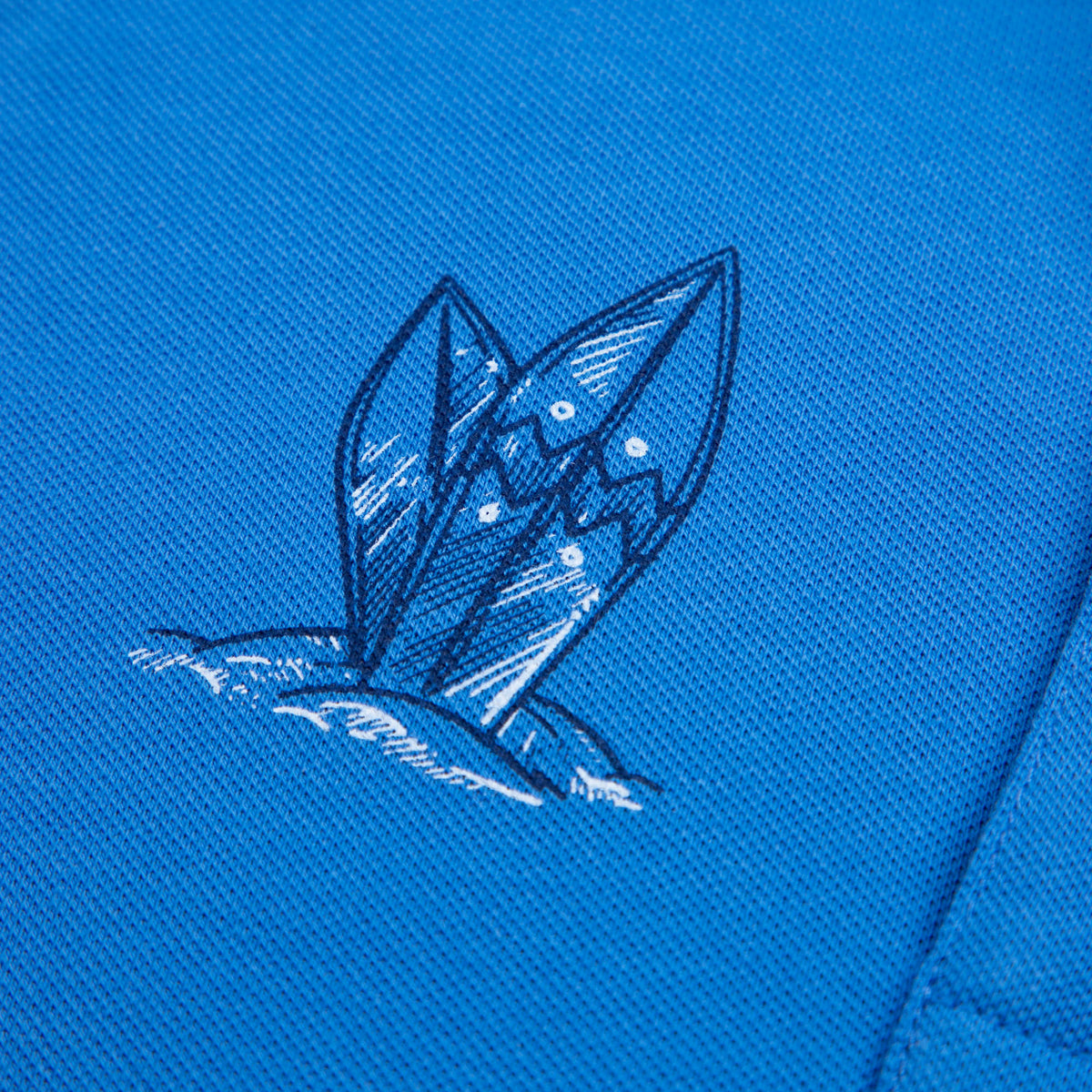 Basic Blue Printed Polo – cocobee