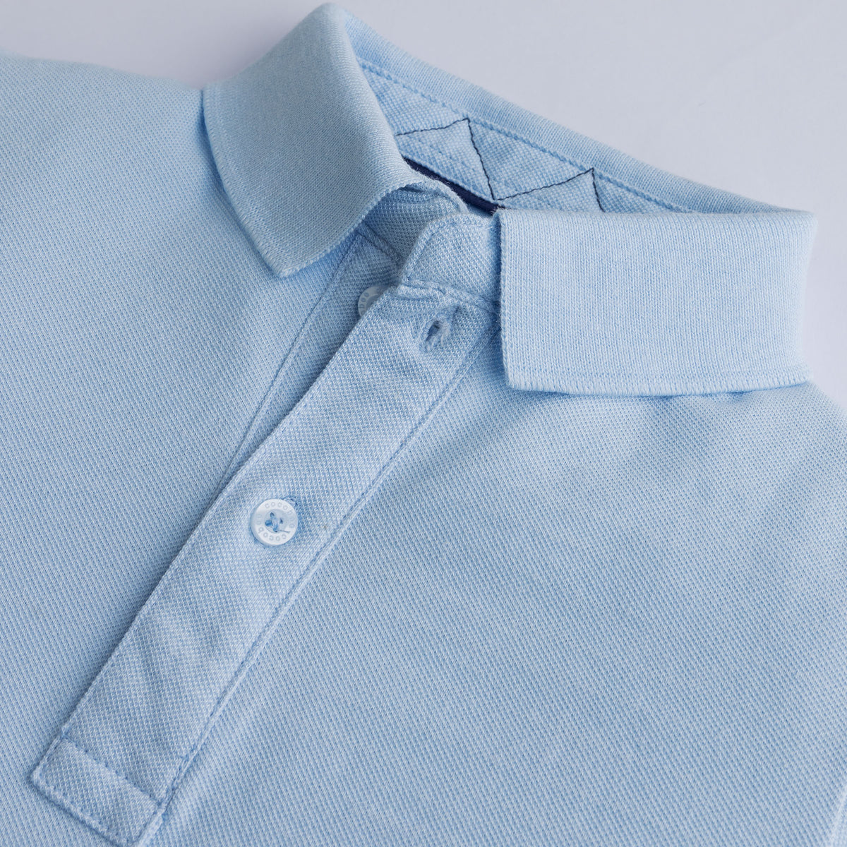 Maya Blue Solid Polo – cocobee