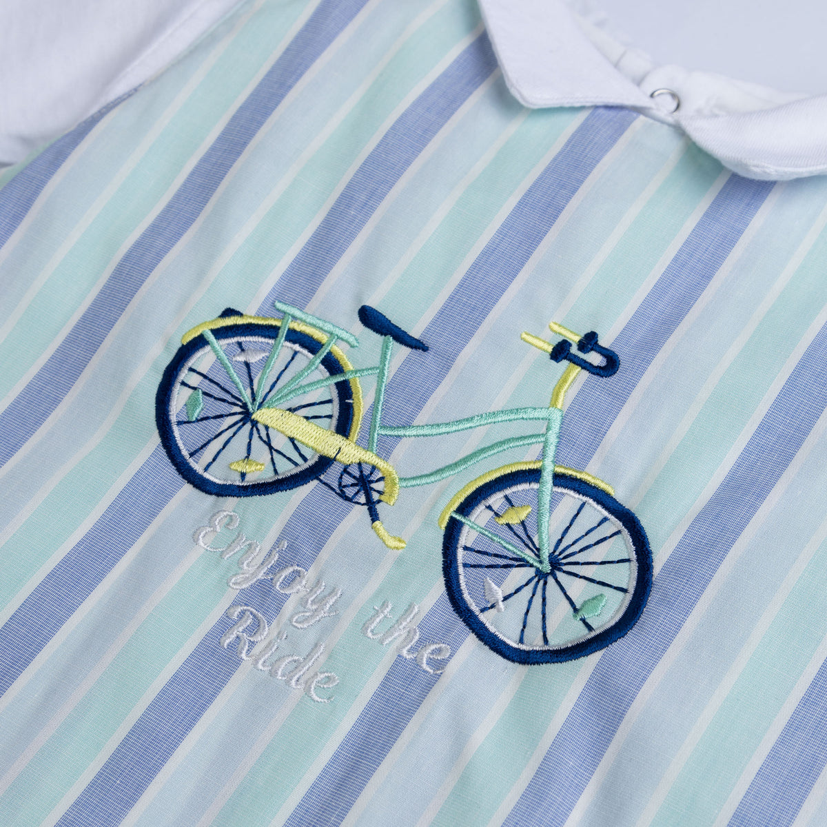 Striping Blue Casual Romper – cocobee