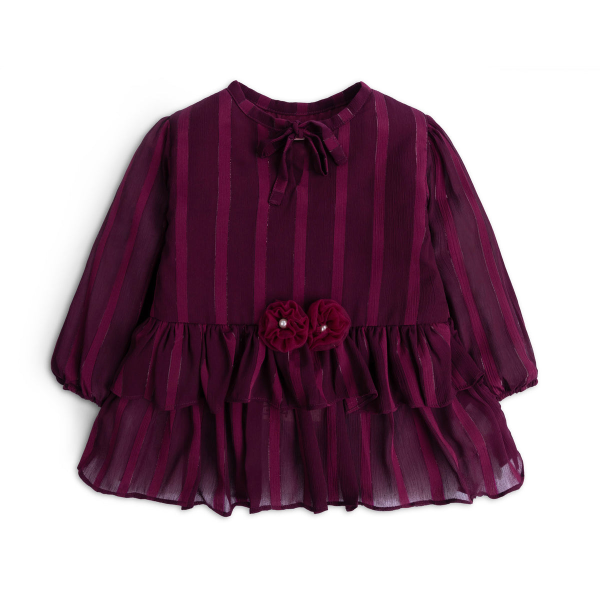 Stripping Purple Frilled Frock – cocobee