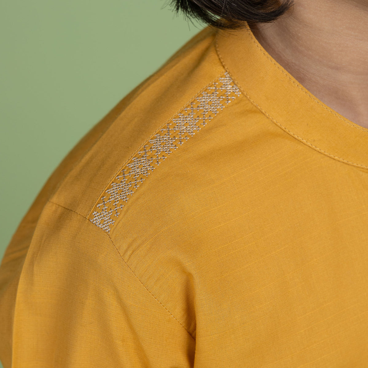 Mustard Embroidered Suit – cocobee