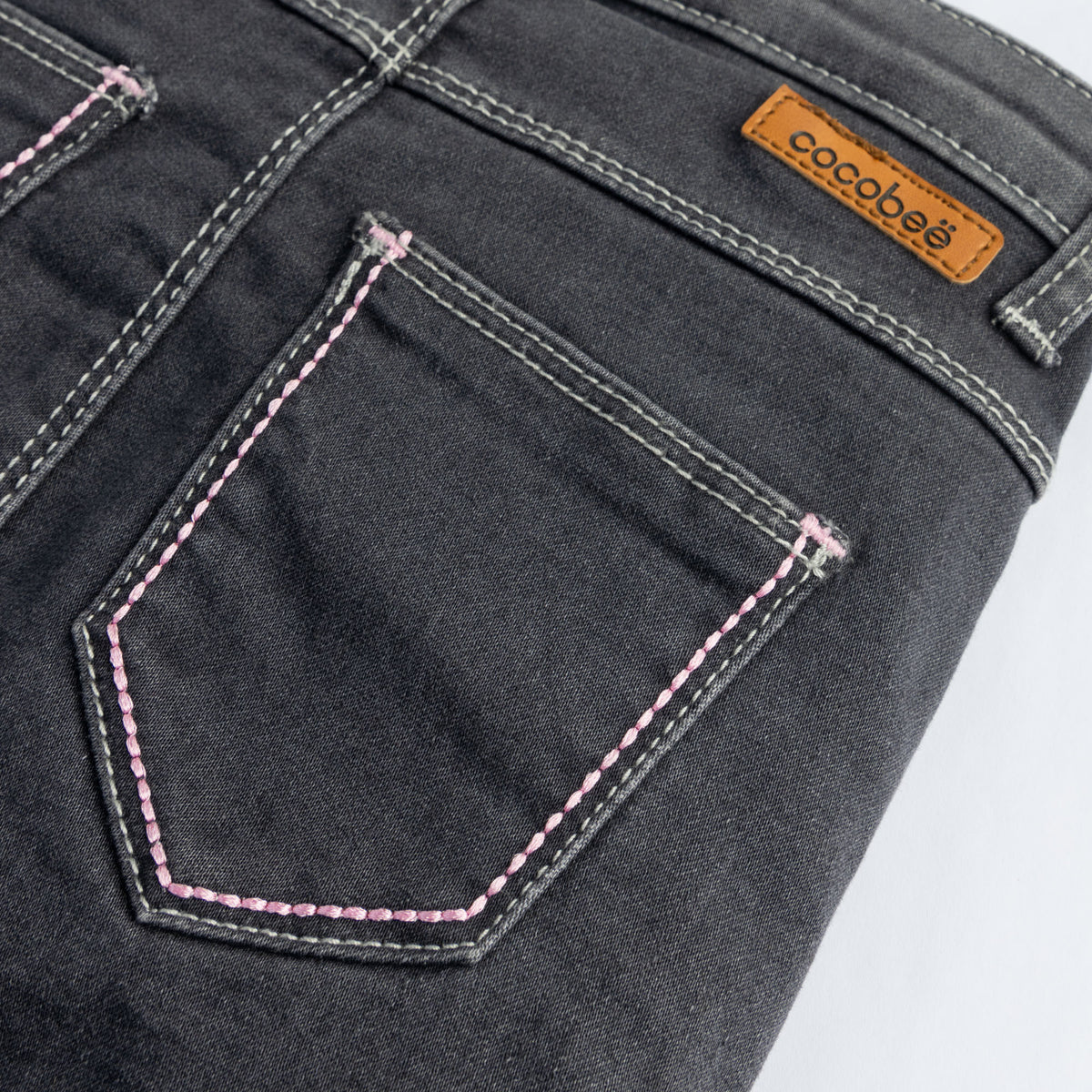 Flare-Fit Charcoal Denim – cocobee