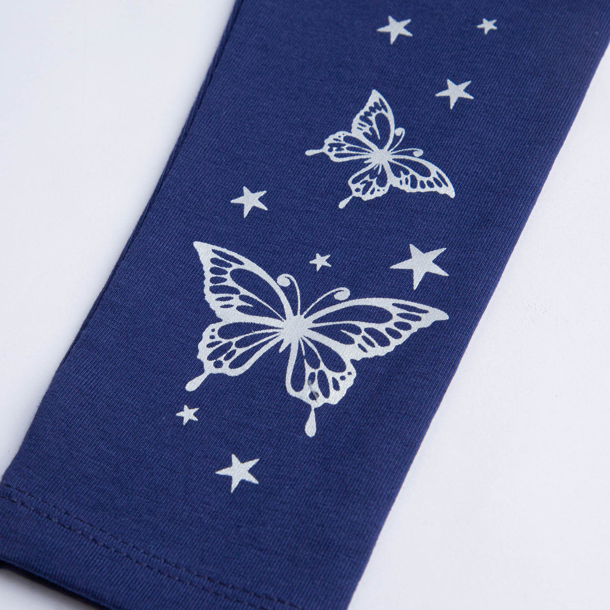 Solid Blue Printed Legging – cocobee