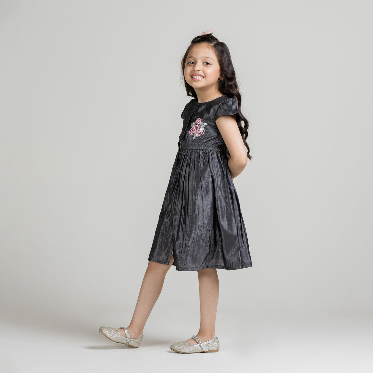 Charcoal Party Dress Frock – cocobee