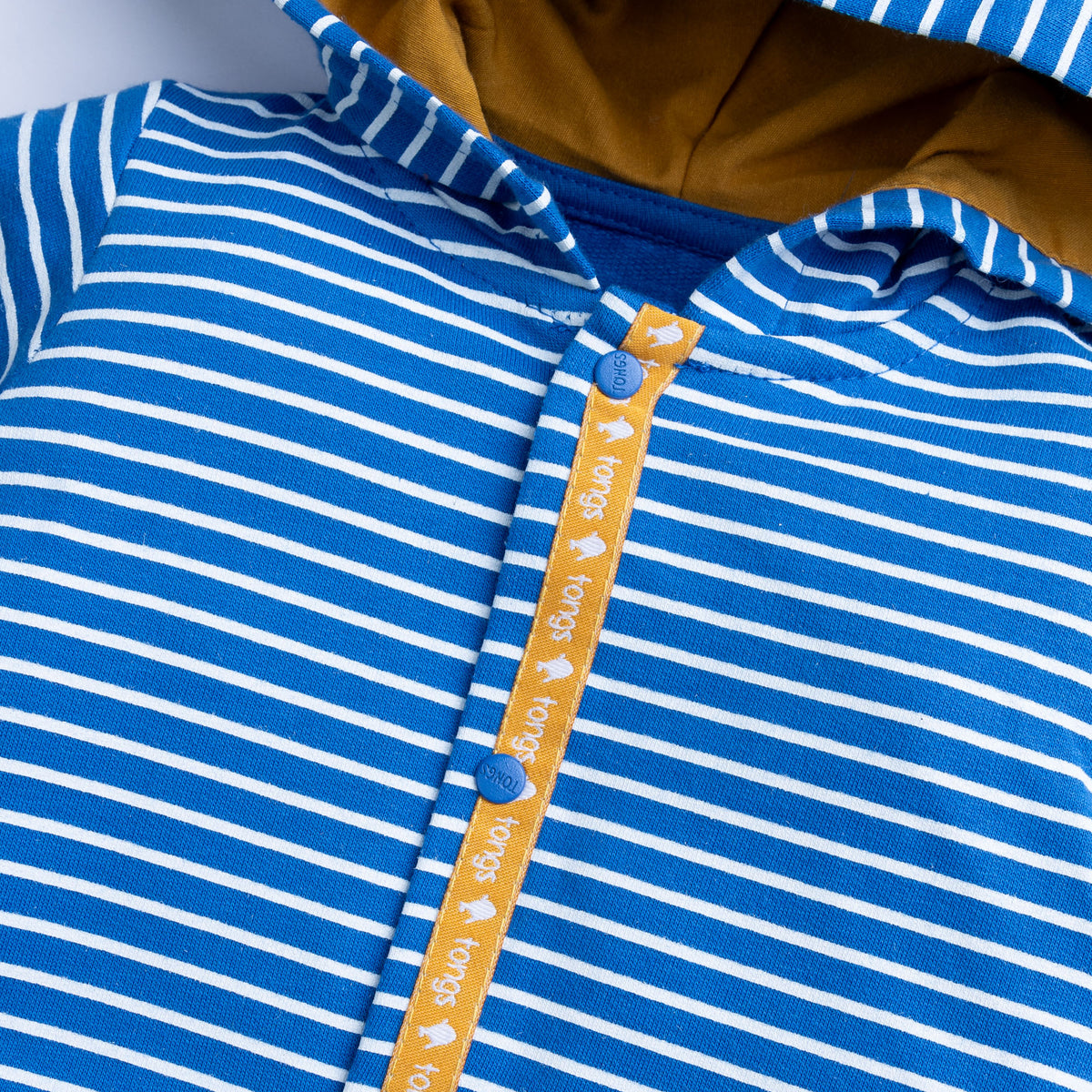 Striper Blue Hooded Romper – cocobee