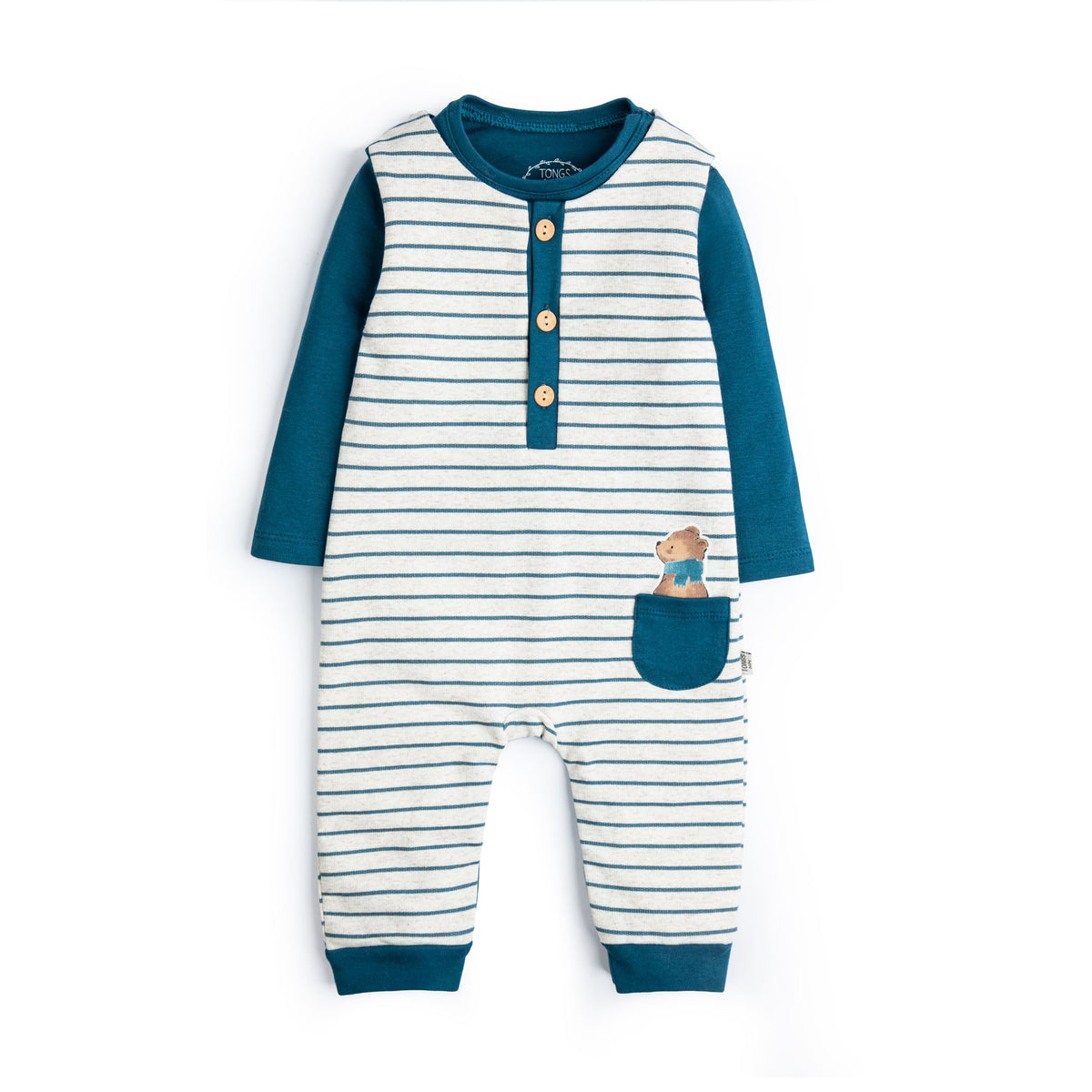 Striper Blue Printed Romper – cocobee