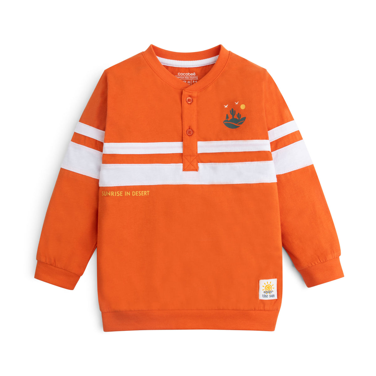 Sun-Flare Tangerine Henley – cocobee