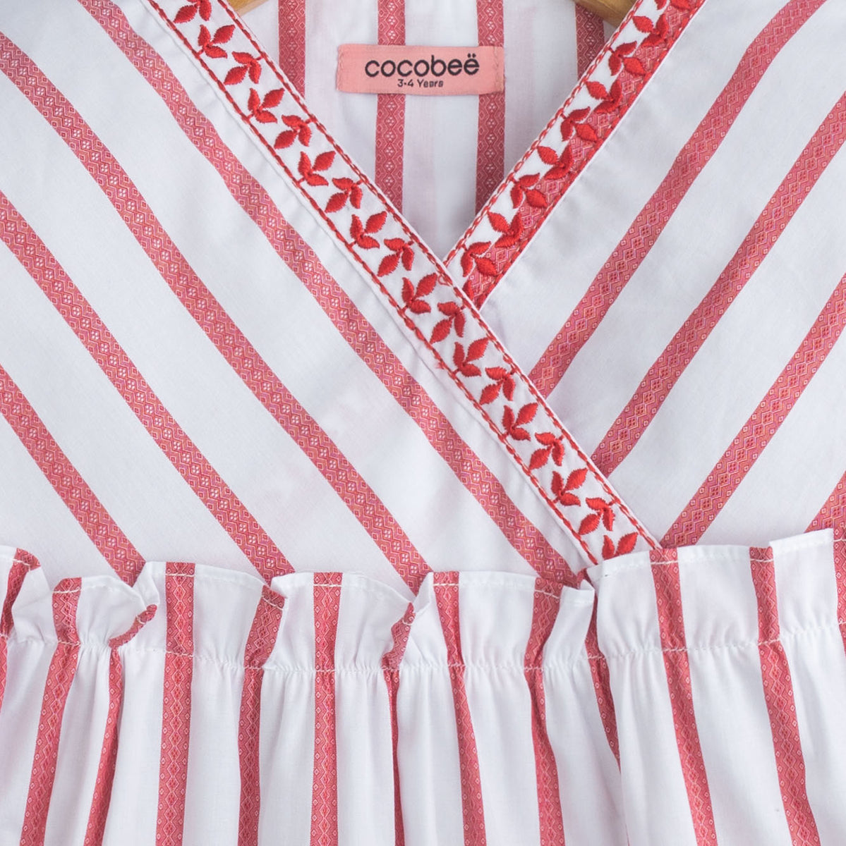Berry Stripe Embroidered Top – cocobee