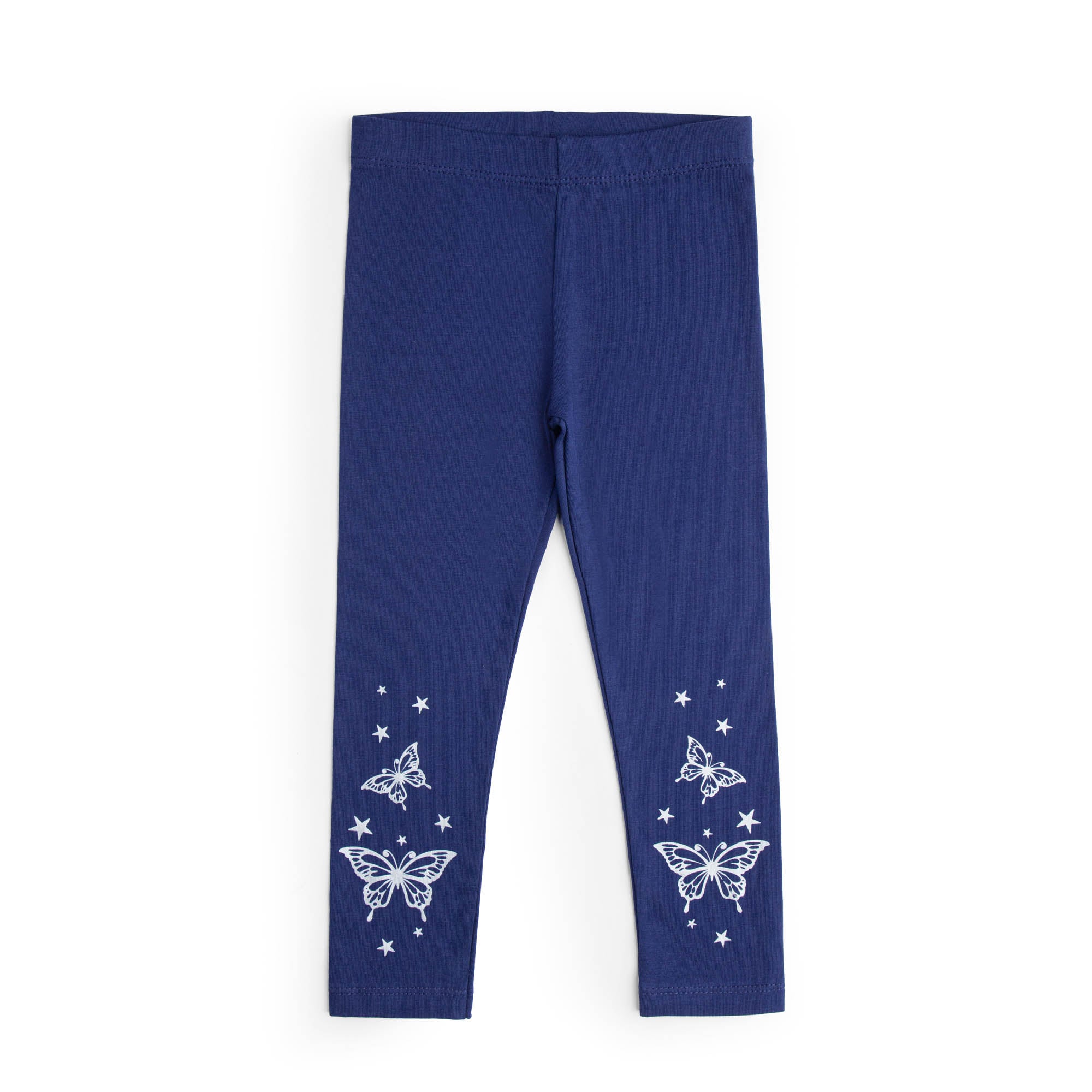 Solid Blue Printed Legging – cocobee