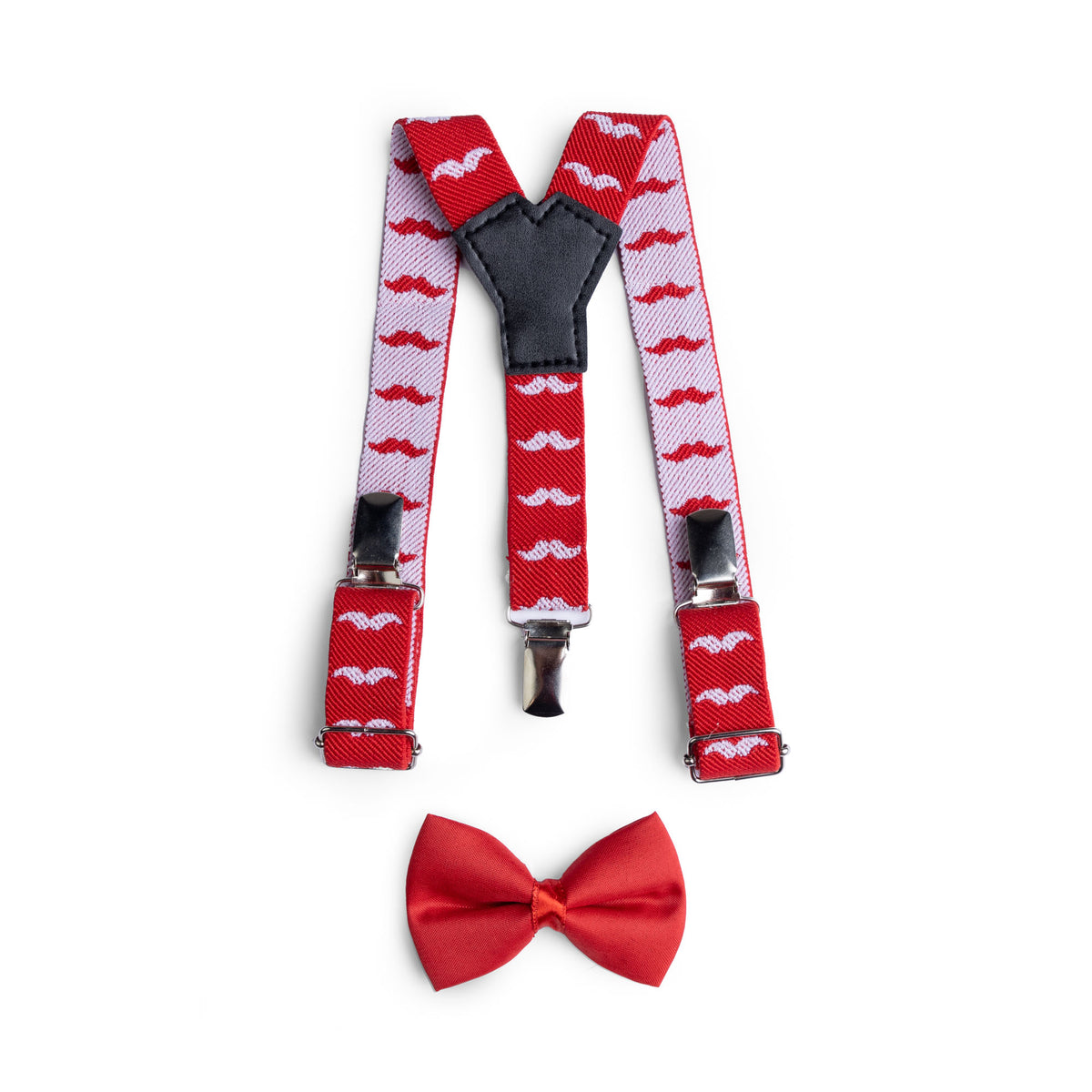 Printed Red Elasticated Suspender Set – cocobee