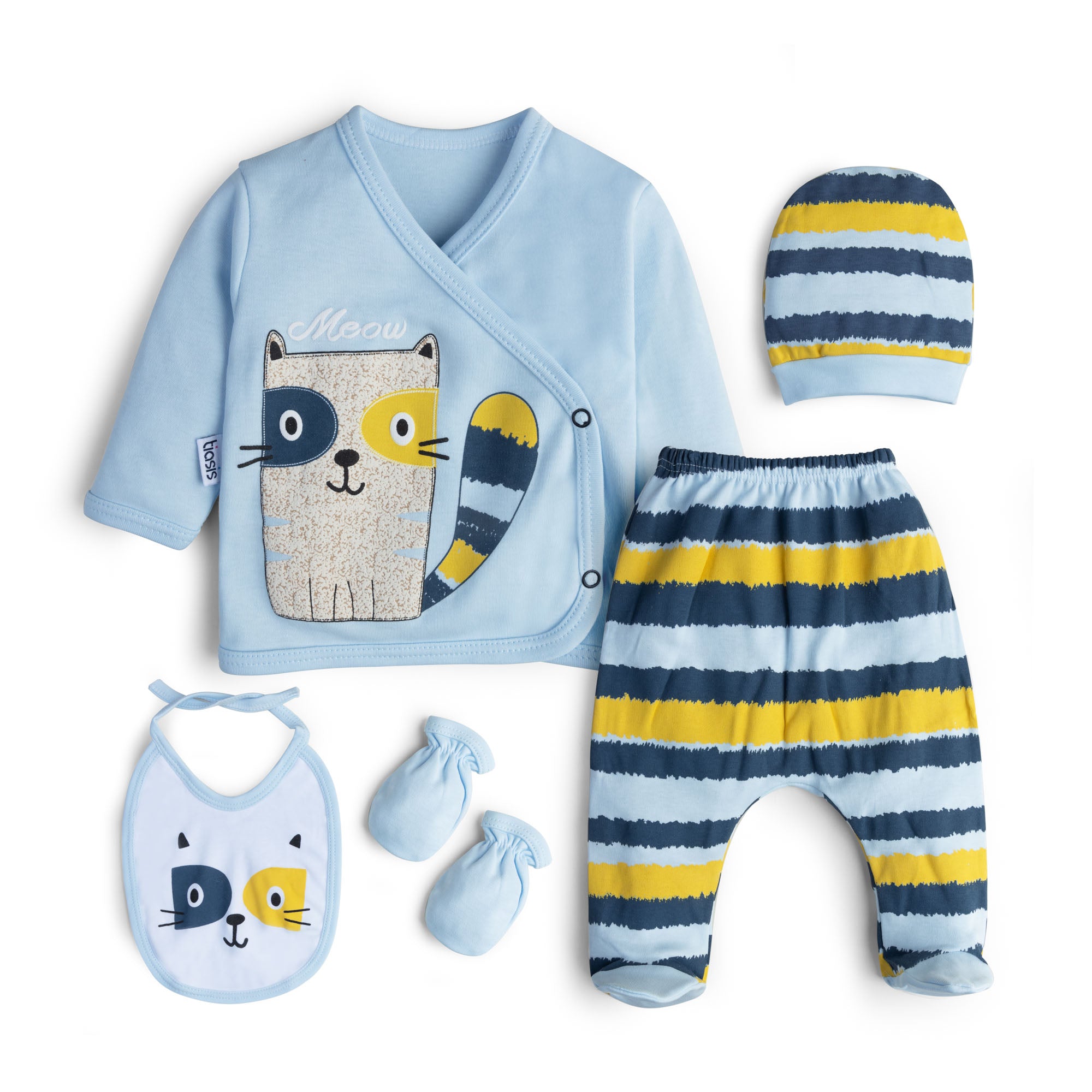 Infant Blue Printed Five Pack – cocobee