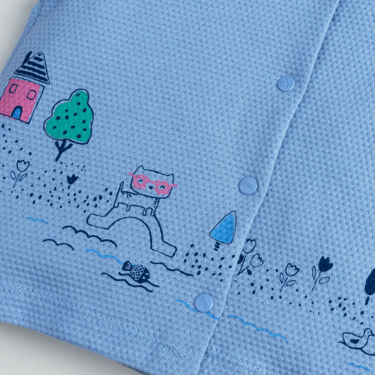 Baby Blue Buttoned Top – cocobee