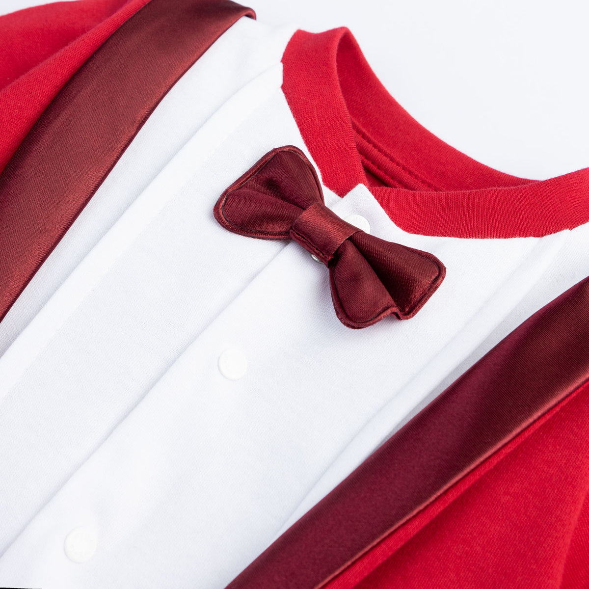 Red Tuxedo Romper with bow tie – cocobee