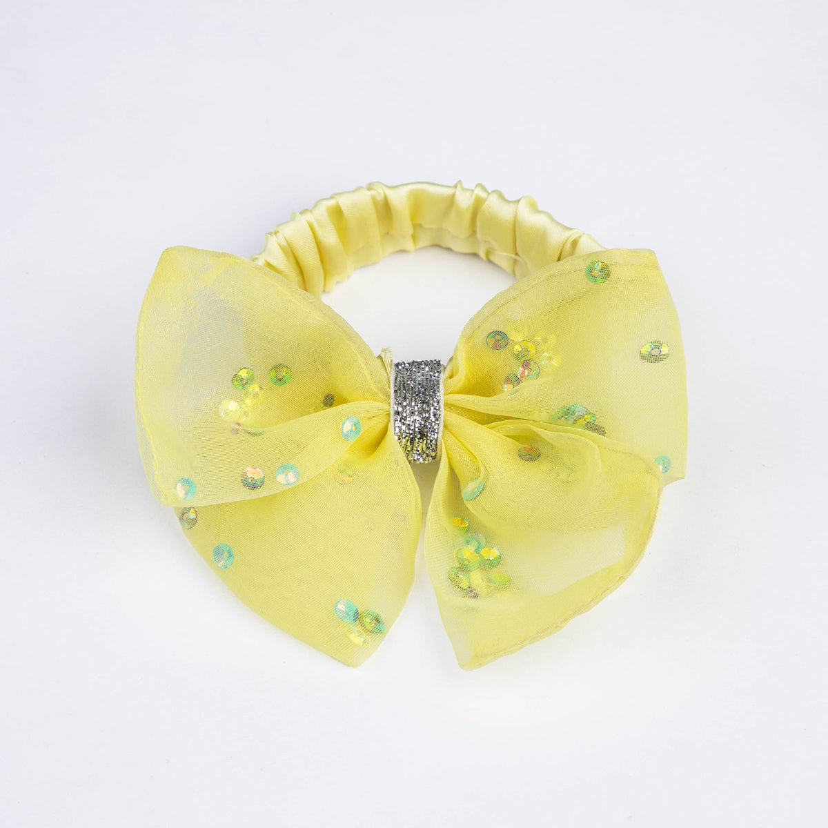 Yellow Sequin Scrunchie – cocobee