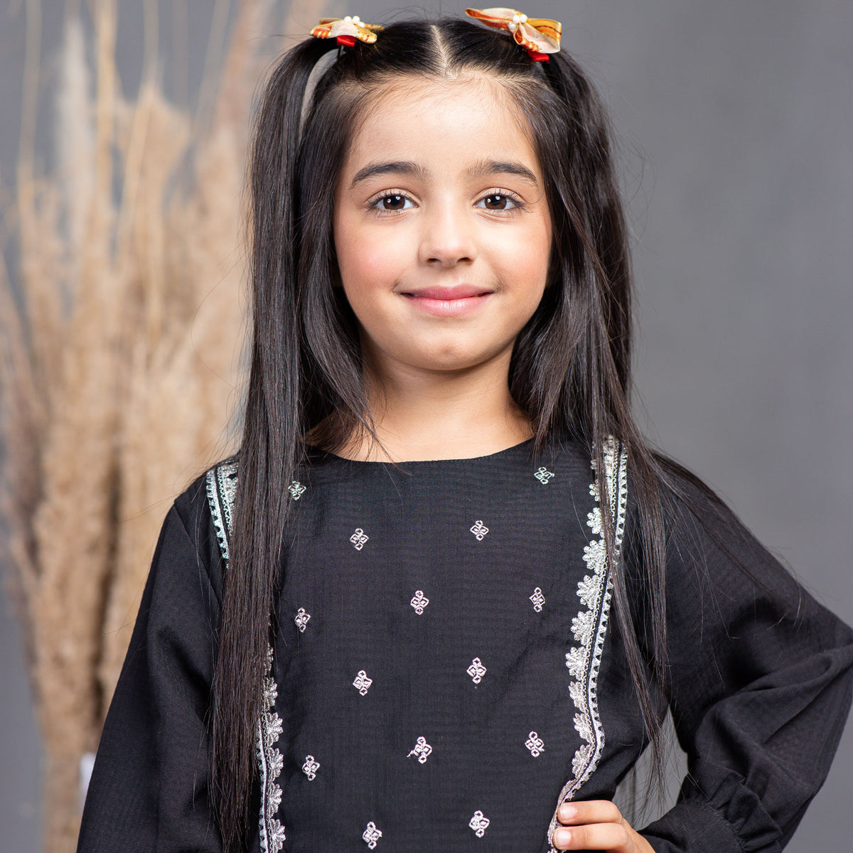 Deep Black Embellished top – cocobee