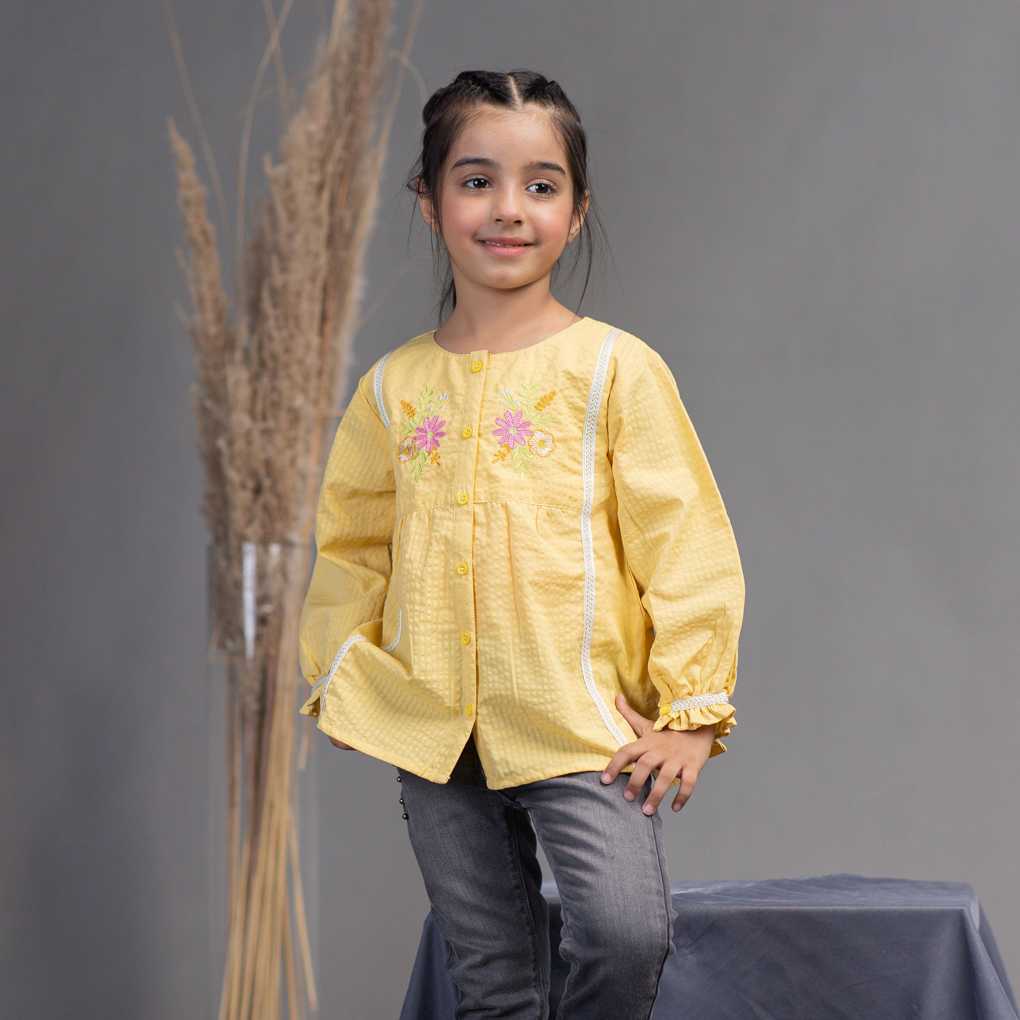 Lime Yellow Embroidered Top – cocobee