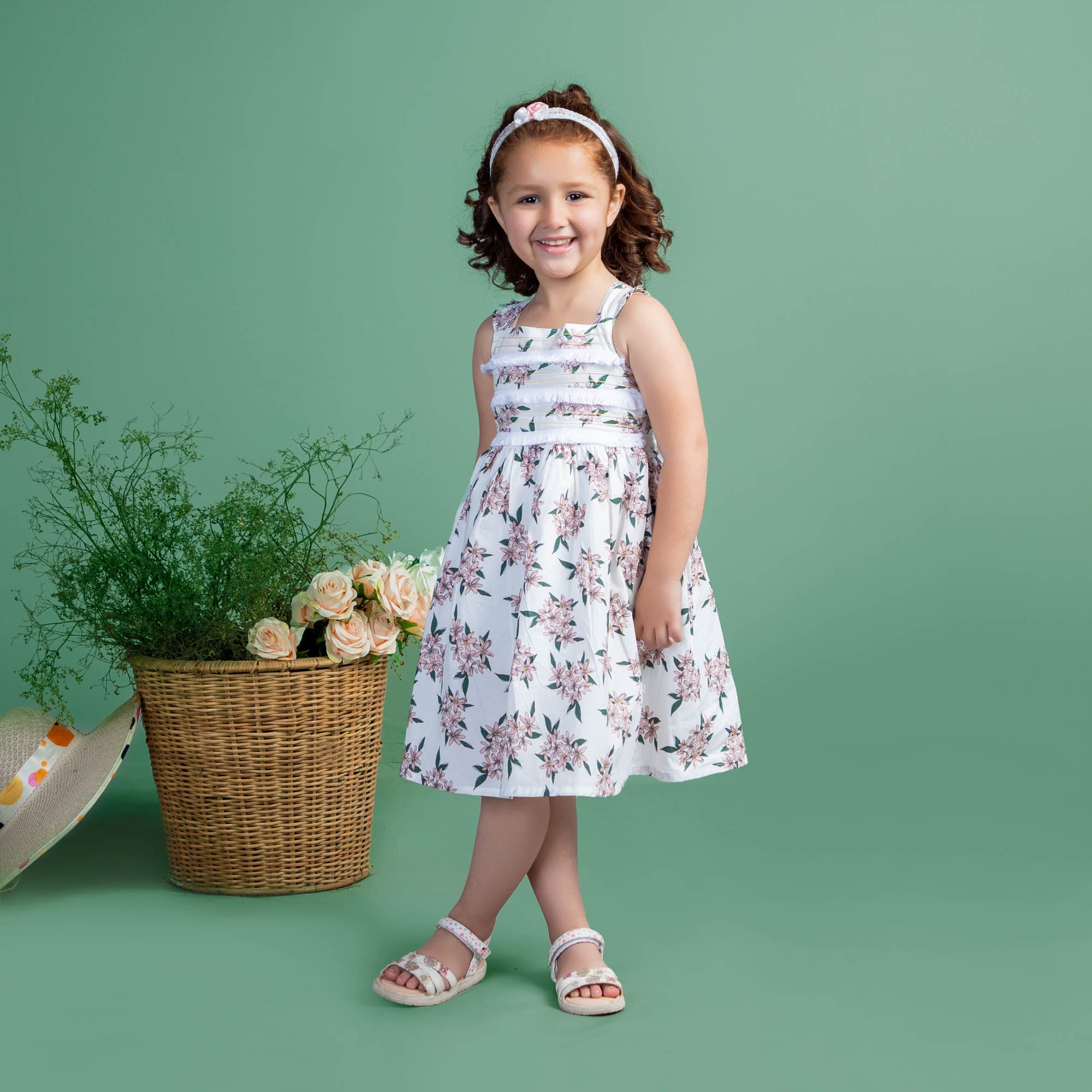 Floral Print Strap Shoulder Frock – cocobee