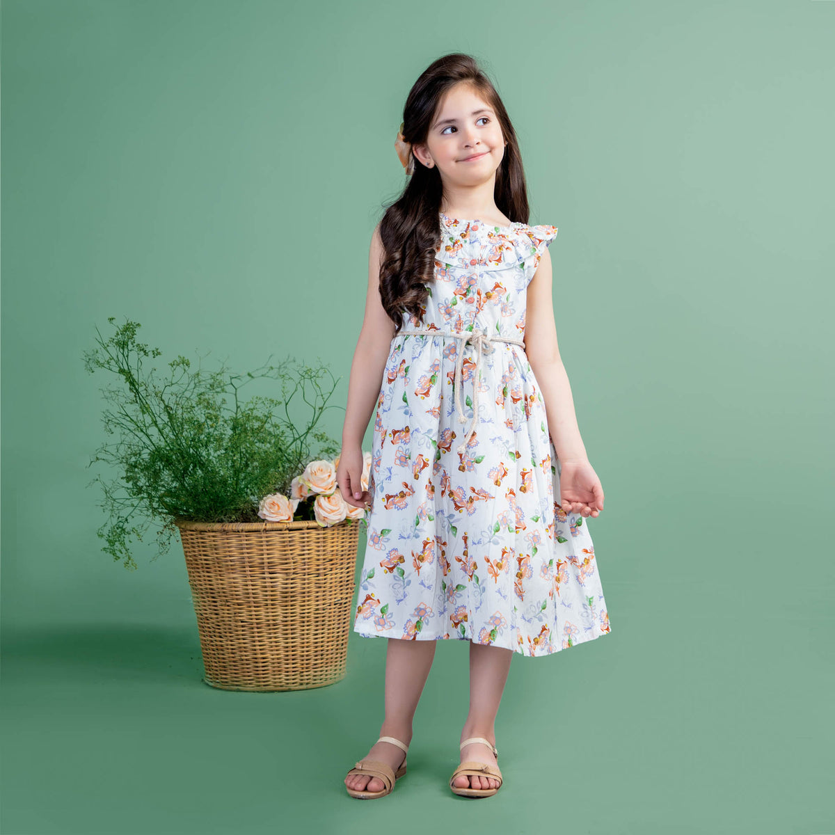 Ruffle trim Belted frock – cocobee